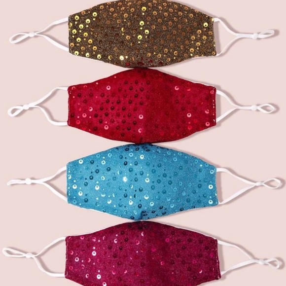 Accessories | 4 Piece Sequin Face Mask | Poshmark